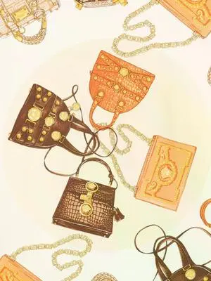 Versace 1990s Chain-print Scarf