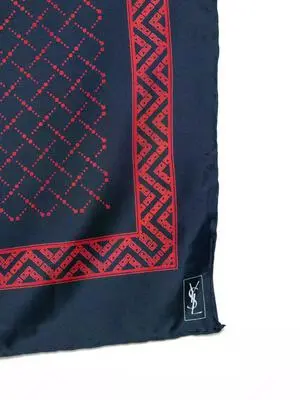 Saint Laurent 1990s Geometric Scarf