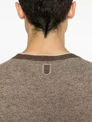 Canali Trimmed Short-sleeve T-shirt - Brown