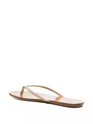 PEDRO GARCIA Embellished Thong Sandals - Neutrals