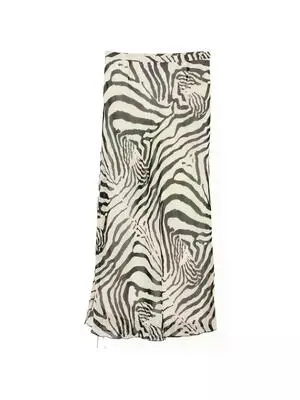 IRO PARIS Tilly Zebra-print Midi Skirt