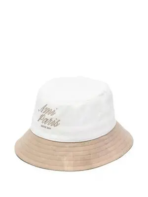 Ami Logo-embroidered Bucket Hat - Neutrals