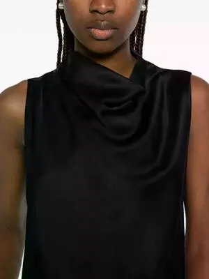 Vince Sleeveless Cowl-neck Top - Black