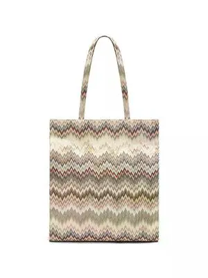 Missoni Zigzag Pattern Tote Bag - Neutrals