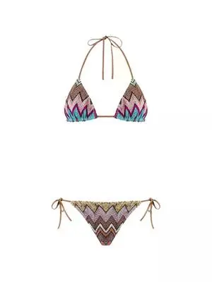 Missoni Zigzag-patterned Bikini - Brown