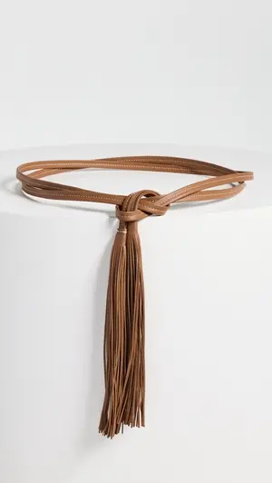 B-low The Belt Coraline Fringe Leather Wrap Belt - Cuoio