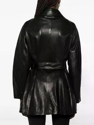 Nour Hammour Quinn Leather Coat