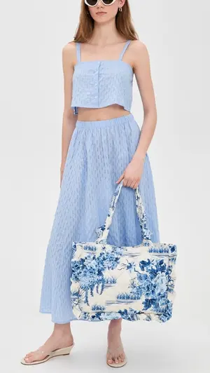 Agua Bendita Ambroise Ivy Quilted Tote Bag