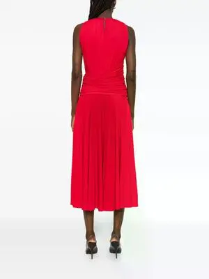 Brandon Maxwell Isadora Draped Midi Dress - Red