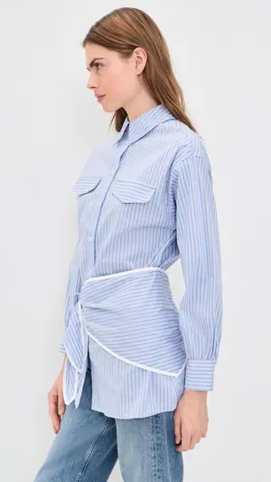Line & Dot Eleni Button Down Shirt Tunic