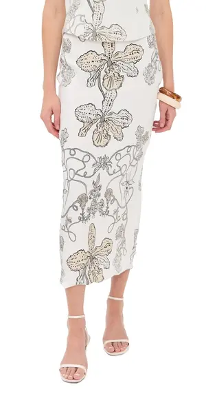 ISLA & WHITE Onia Silk Skirt