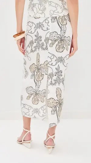 ISLA & WHITE Onia Silk Skirt