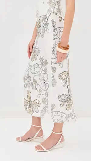 ISLA & WHITE Onia Silk Skirt