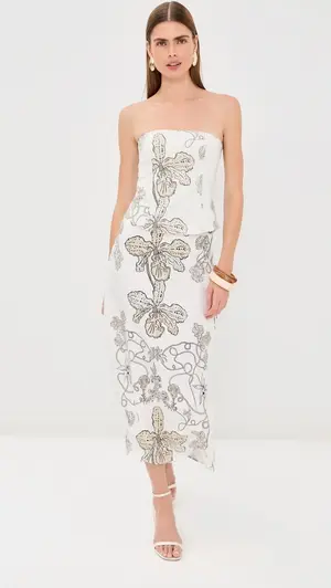 ISLA & WHITE Onia Silk Skirt