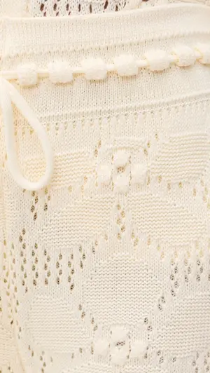 DRESS TO Floral Crochet Wide Leg Pants