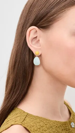 Madewell Semi-precious Stone Drop Earrings - Amazonite Multi