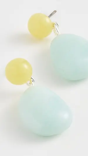 Madewell Semi-precious Stone Drop Earrings - Amazonite Multi