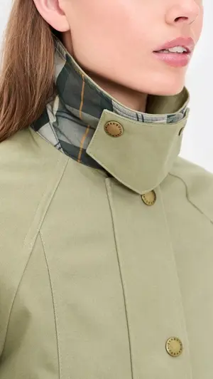 Barbour Cropped Beadnell Casual Jacket - Bleached Olive/ancient