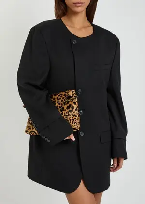 BETTTER Oversized Wool-blend Mini Blazer Dress