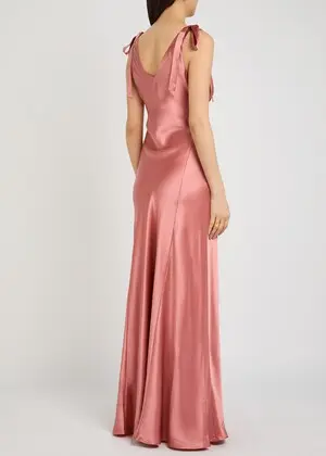 REFORMATION Pernille Silk Gown - Pink
