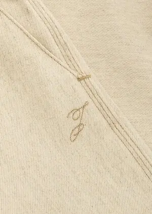 Jacquemus Le De-nimes Paysan Wide-leg Cotton-blend Trousers - Beige