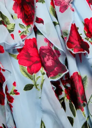 Alice + Olivia Kristen Ruffled Chiffon Maxi Dress - Multicoloured