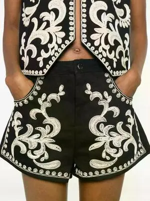 PHILIA LOFT Embroidered Shorts