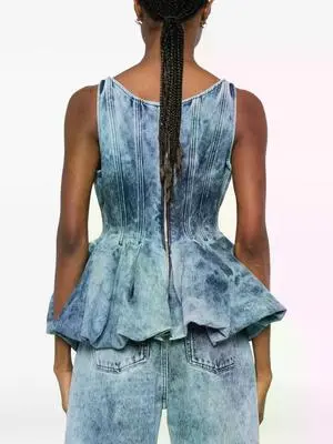 MARQUES' ALMEIDA Pleated Acid Wash Top