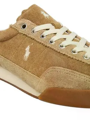 Polo Ralph Lauren Logo Embroidered Sneakers - Neutrals