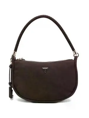 Guess Top Handle Leather Shoulder Bag - Brown
