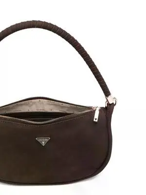 Guess Top Handle Leather Shoulder Bag - Brown