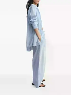 TOTEME Drawstring Palazzo Pants - Blue