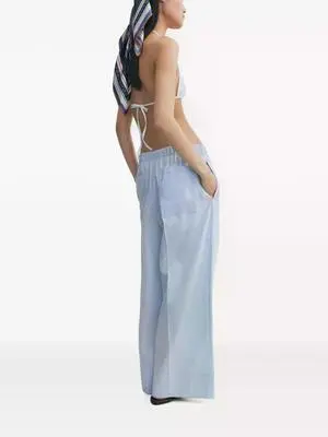 TOTEME Drawstring Palazzo Pants - Blue
