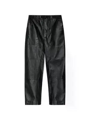Y3 Black Wash Pants For Men