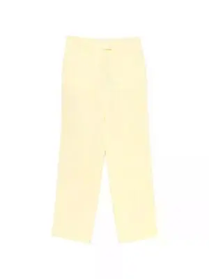 MANUEL RITZ Flat-front Trousers - Yellow