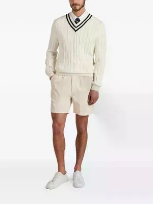 SLOWEAR Corduroy Bermuda Shorts - Neutrals