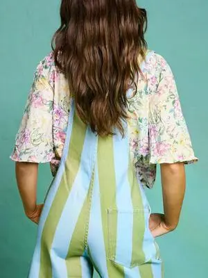 FAVORITE PEOPLE Ravioli Striped-print Playsuit
