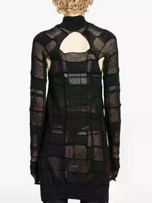 HALOS Cutout Turtleneck Sweater - Black