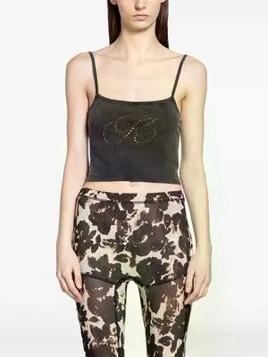 KNWLS Cally Embellished Top - Grey