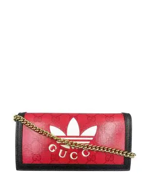 Gucci X Adidas Wallet With Chain - Red | Editorialist