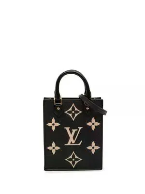 LOUIS VUITTON Bicolor Monogram Empreinte Petit Sac Plat - Black