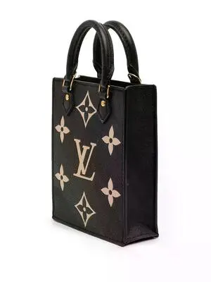LOUIS VUITTON Bicolor Monogram Empreinte Petit Sac Plat - Black