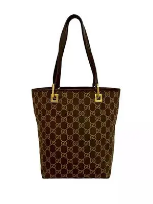 Gucci Gg Canvas Tote Bag - Brown