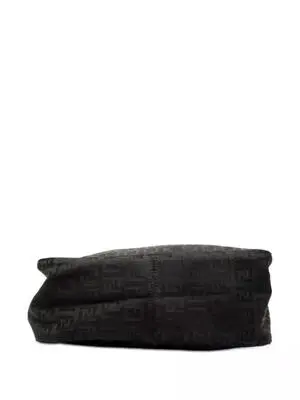 Fendi 2000-2010 Zucchino Canvas Handbag - Black