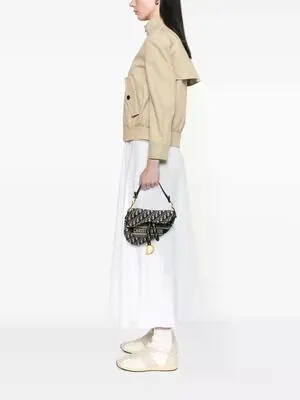 Dior 2019 Oblique Embroidered Canvas Saddle Bag - Blue