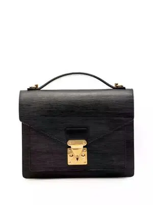 LOUIS VUITTON 2002 Epi Monceau 28 Satchel - Black