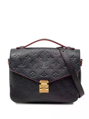 LOUIS VUITTON 2018 Monogram Empreinte Pochette Metis Satchel - Blue