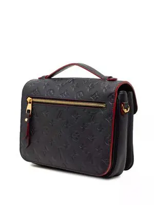 LOUIS VUITTON 2018 Monogram Empreinte Pochette Metis Satchel - Blue
