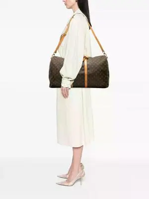 LOUIS VUITTON 1996 Monogram Keepall Bandouliere 60 Travel Bag - Brown