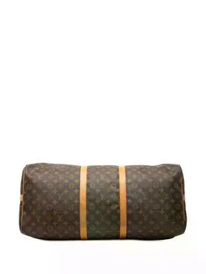 LOUIS VUITTON 1996 Monogram Keepall Bandouliere 60 Travel Bag - Brown
